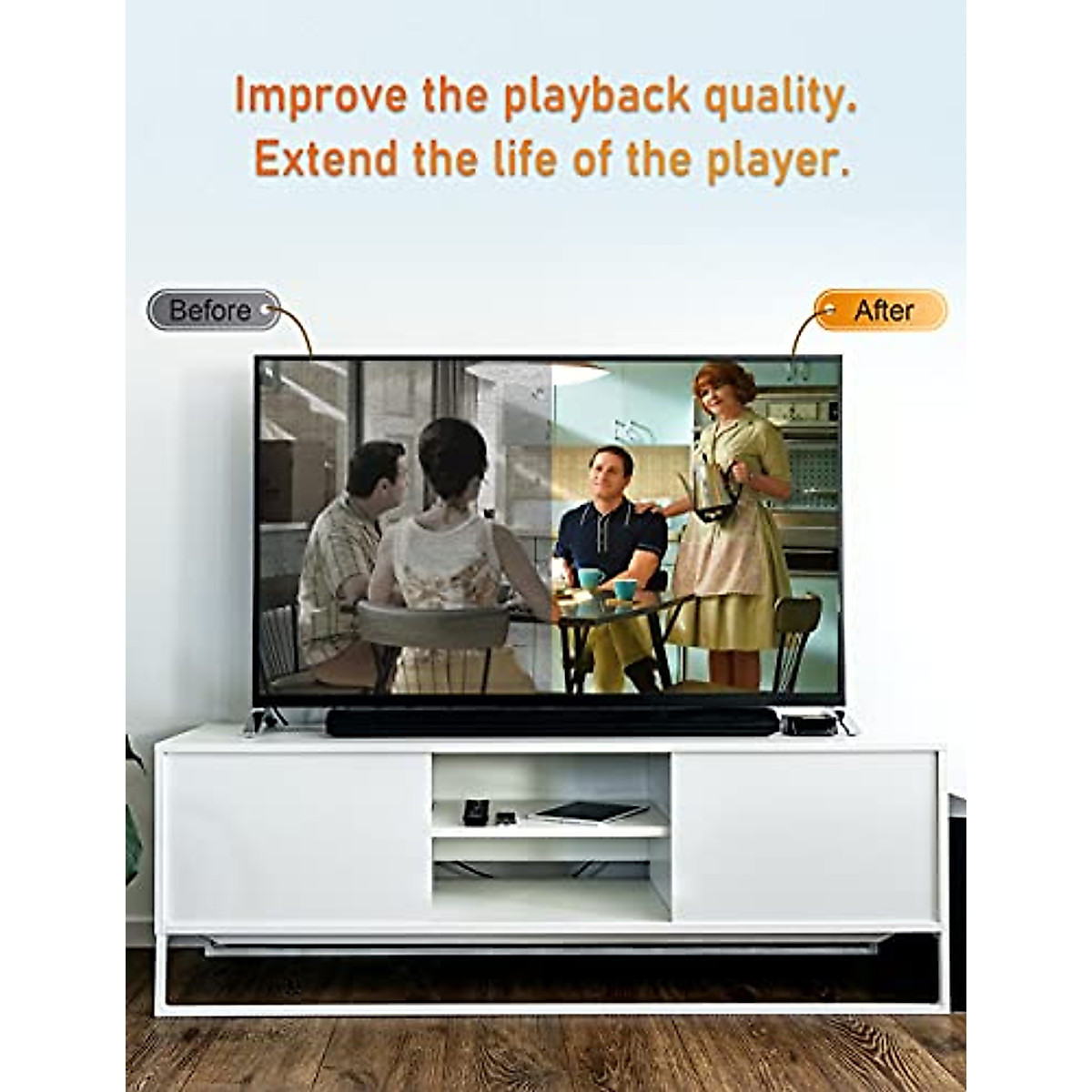 Arsvita Laser Lens Cleaner Disc Cleaning Set for CD/VCD/DVD Player, Not Compatible for Bose Player, Safe and Effective, ARCD-03