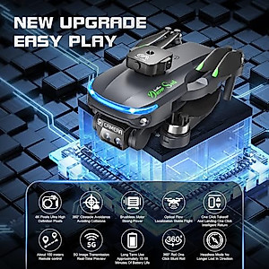 Mini Drone with Camera, Foldable Quadcopter for Kids and Beginners 1080P HD FPV with 2 Batteries, Altitude Hold, Headless Mode, One Key Take Off, Gesture Control, 360° Flip, Speed Adjustment, Kids Toy Easy to Play