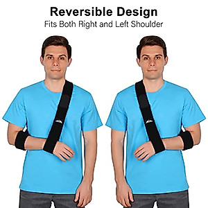 supregear Arm Sling, Adjustable Arm Support Strap, Lightweight Shoulder Immobilizer for Injured Arm Elbow, Broken Collarbone, Torn Rotator Cuff, Dislocation or AC Separation, Left Right, Men Women