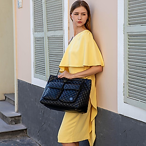 Badgley Mischka Diana Vegan Leather Tote Weekender Travel Bag