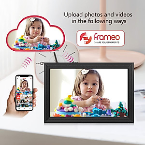 32GB FRAMEO 10.1 Inch Smart WiFi Digital Photo Frame 1280x800 IPS LCD Touch Screen, Auto-Rotate Portrait and Landscape, Share Moments Instantly via Frameo App from Anywhere