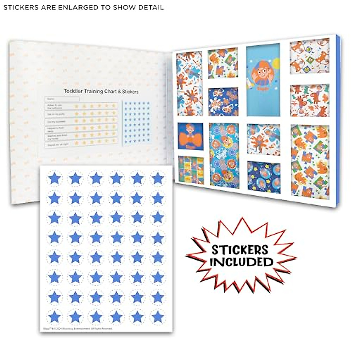 Blippi Boys' Exclusive 12-Days Advent Box of Surprise Underwear Pack Makes Potty Training Fun with Stickers, 2/3T, 4T and 5T, 12-Pack