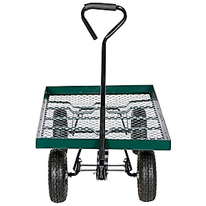 Vestil LSC-2448-PT Steel Service Cart, Pneumatic Wheels, 500 lbs Load Capacity, 36" Height, 51" Length X 24" Width