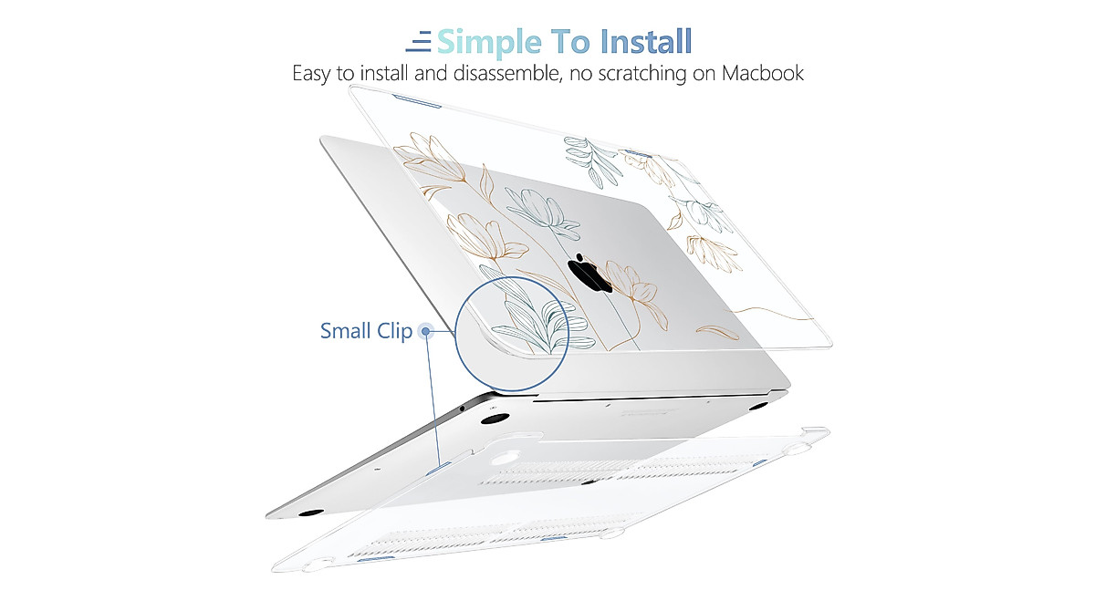 MEEgoodo for MacBook Air 13.3 inch Case 2021 2020 2019 2018 A2337 M1 ...