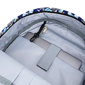 LI-LOVE Backpack 16 inch with Laptop Compartment Shark Sea Book Bag for Boys Men Adults Teens Middle School College High School Student Bookbags Waterproof Backpacks Travel Camping Hiking Back Pack