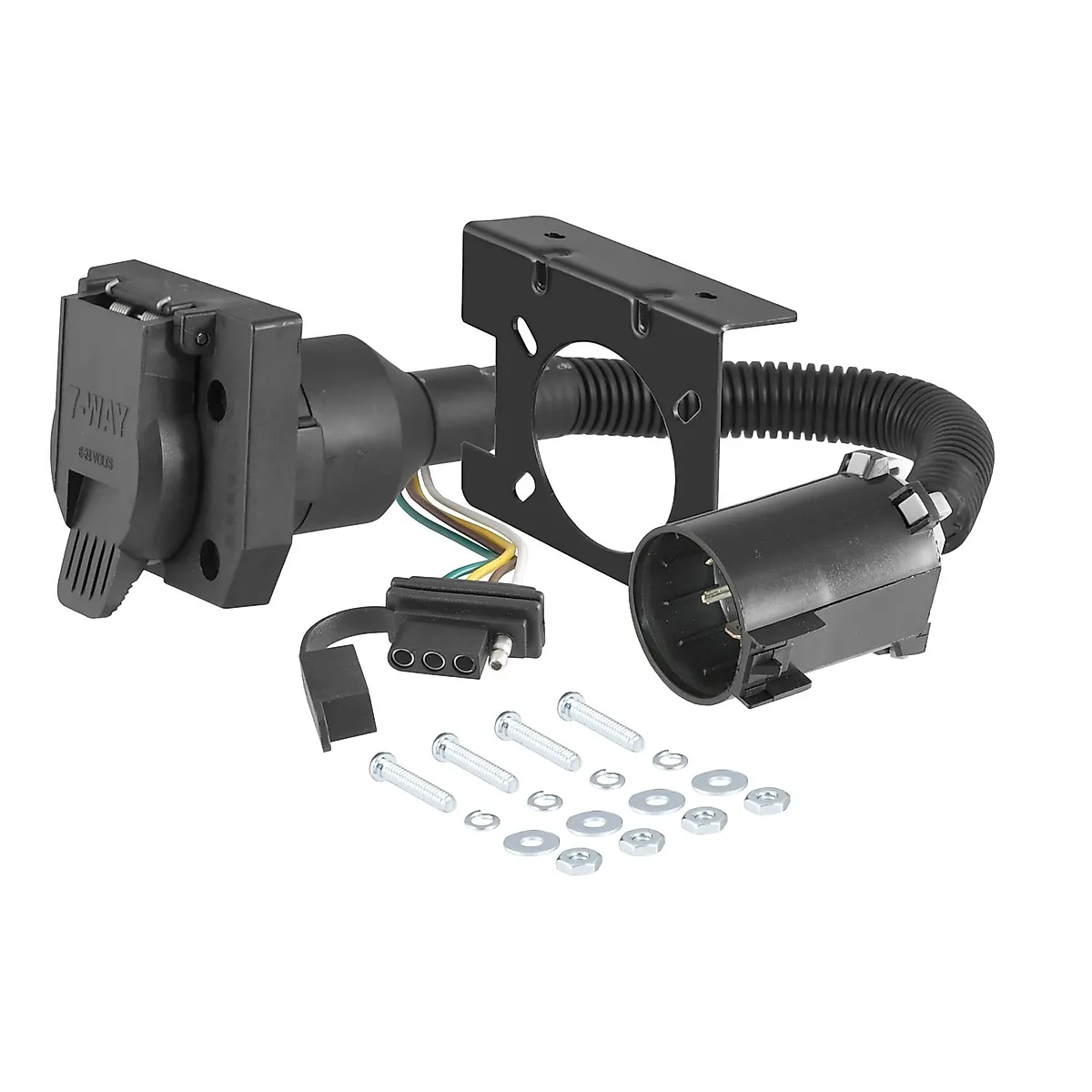 CURT 55774 Dual-Output Vehicle-Side 7-Pin, 4-Pin Connectors, Factory Tow Package and USCAR Socket Required