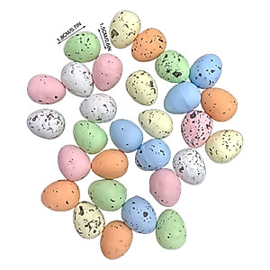 20pcs Easter Eggs Speckled Eggs Decorations Pastel Speckled Eggs Decorative Easter Eggs for Farmhouse Easter Spring Party Favors Basket Fillers Seasonal Table Setting Gnome (Yellow, One Size)