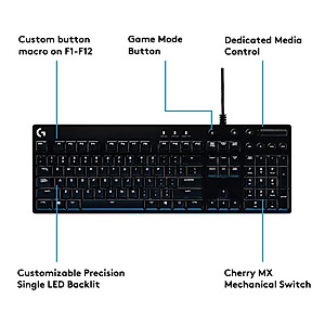Logitech G610 Orion Red Backlit Mechanical Gaming Keyboard 920-007839 (Renewed)