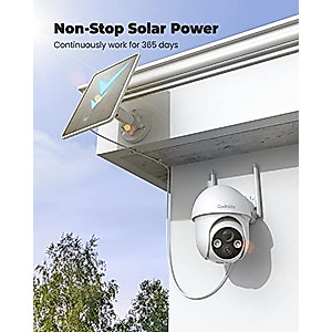 Codnida Security Camera Wireless Outdoor,2K Solar Security Camera,3MP Battery Powered Surveillance Camera for Home with Night Vision,PTZ Control,2-Way Audio,Motion Detection,Compatible with Alexa