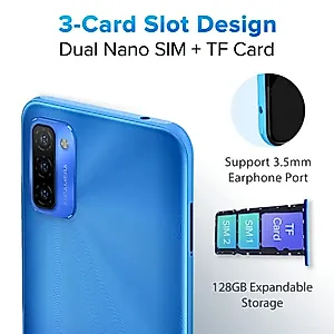 Ulefone Note 12 Unlocked Cell Phone, 4G Unlocked Smartphone, 6.82” Ultra-Large Screen with Slim Structure, 7700mAh Battery, 4+128GB, 3-Card Slot, Face Unlock/Fingerprint Recognition, Blue