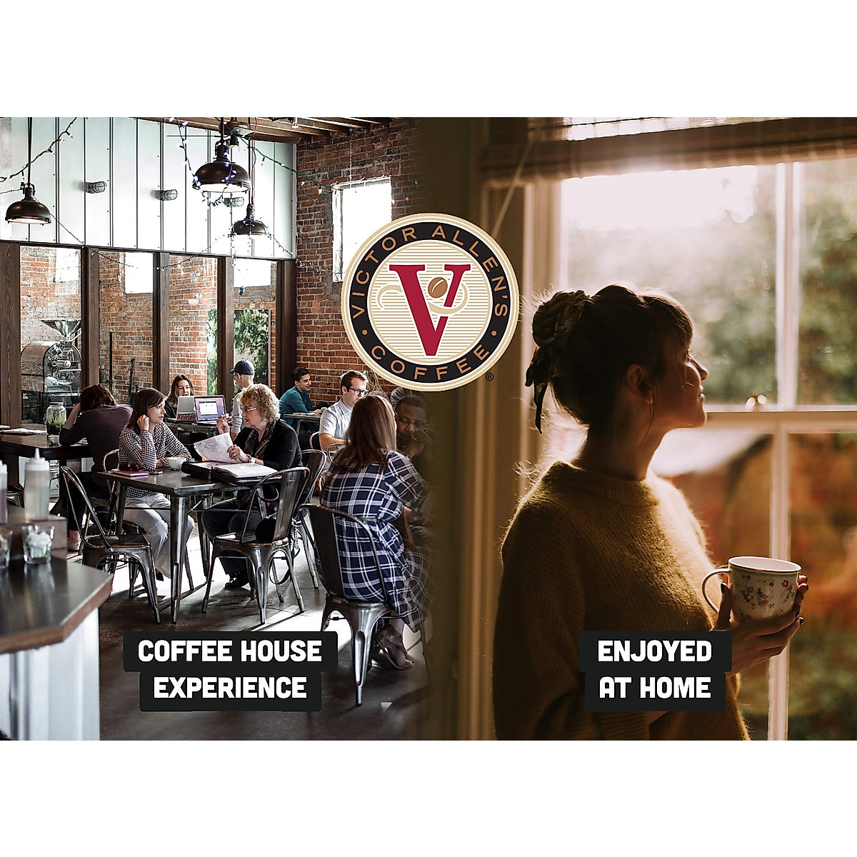 Victor Allen's Coffee Variety Pack with Decaf Options, 96 Count Single Serve Coffee Pods for Keurig Brewers