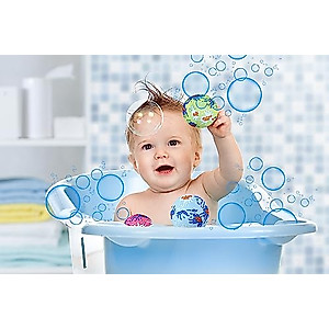 The Dreidel Company Splash Water Bouncing Ball, Outdoor Pool Water Activity Fun Toy, Birthday Party Events, Gatherings, 3" (3-Pack)