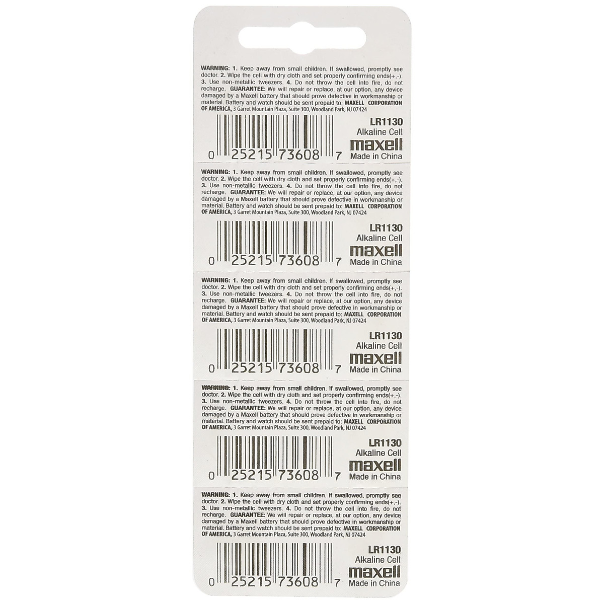Maxell LR1130 10 Alkaline Batteries