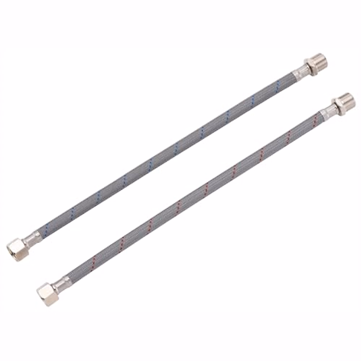 RULIA Faucet Supply Hose Connector, 11.8" Length x 9/16 Female x 9/16 Male Faucet Extension Hose, Nylon Braided Supply Line, 2-Pack, RB2030