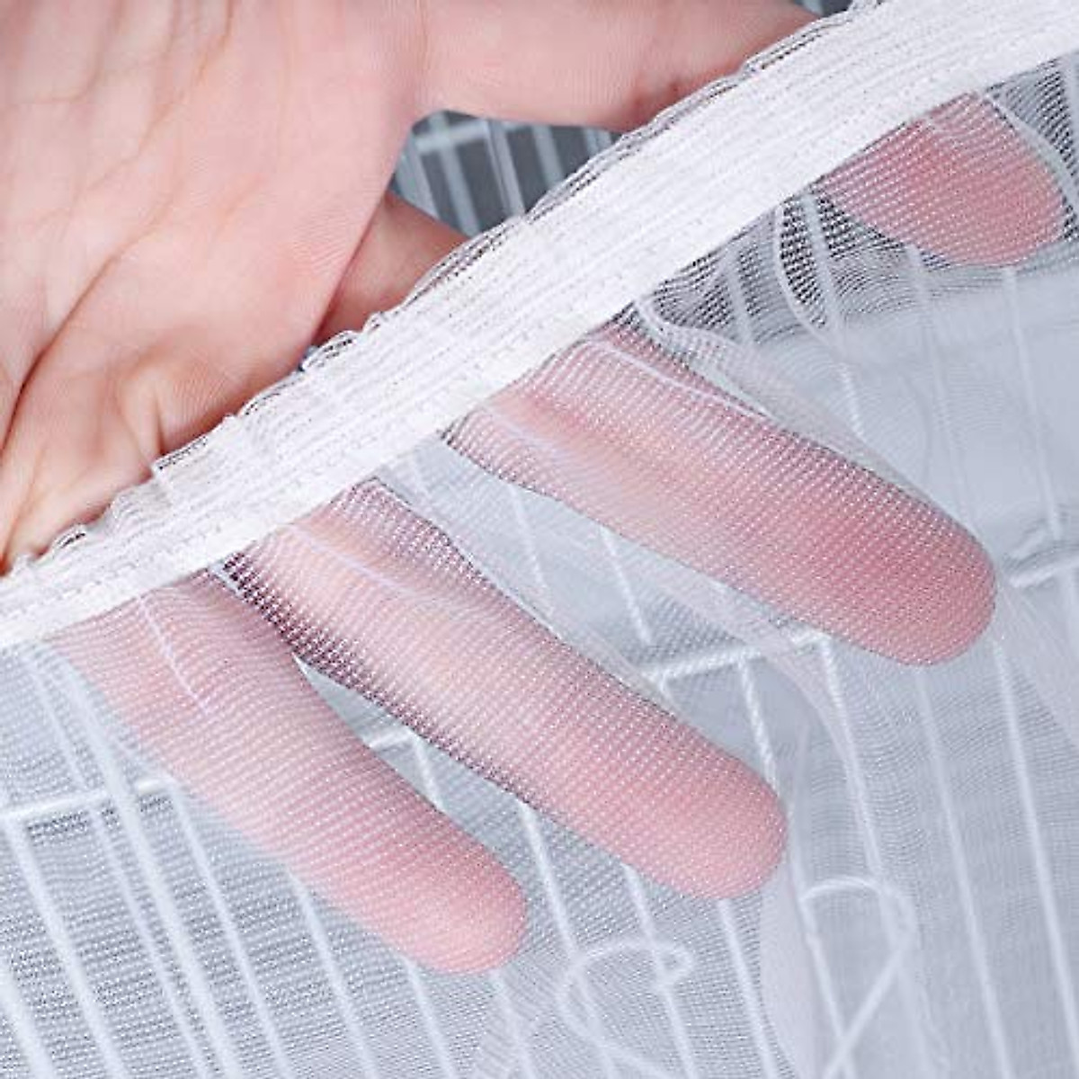 UEETEK Bird Cage Skirt Mesh Bird Cage Seed Catcher Guard Net Cover White Size L