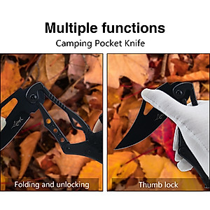 XIPHIAS Mechanical Creativity Pocket Folding Knife，9CR18 Steel Blade - 8.5" Total