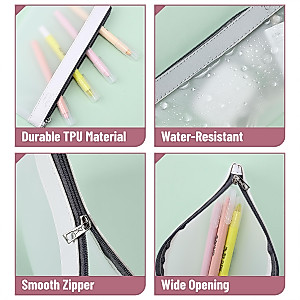 Mr. Pen- Clear Pencil Pouch, 3 Pack, Clear Pencil Case, Pencil Bags, Clear Pouch, Pencil Case for Kids Pencil Case, Clear Makeup Pouch, Kids Pencil Pouch, Pencil Cases, Clear Make Up Bag