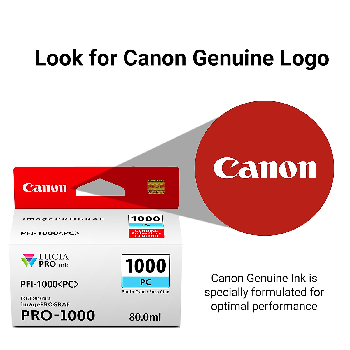 CanonInk Lucia PRO PFI-1000 Photo Cyan Individual Ink Tank