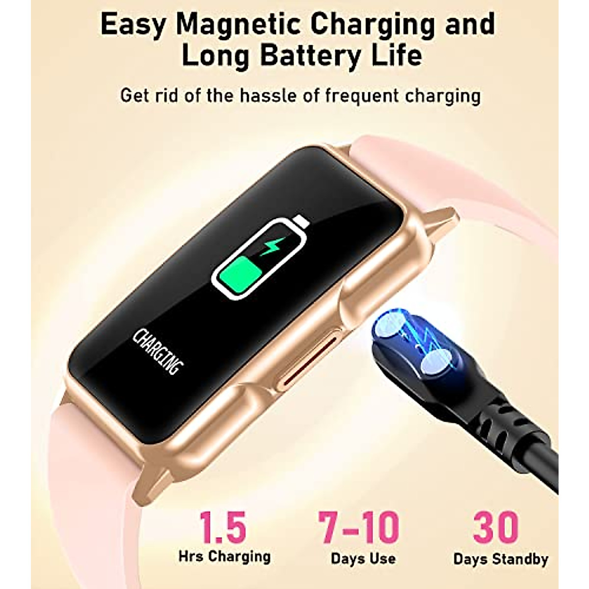 Smart Watch Fitness Tracker with Heart Rate Blood Oxygen Blood Pressure Sleep Monitor 100 Sports Modes Step Calorie Counter Activity Health Trackers IP68 Waterproof for Android Phones iPhone Women Men