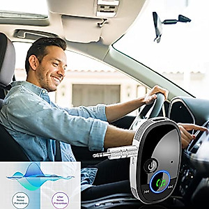 Friencity Aux Bluetooth Adapter for Car, Wireless Bluetooth 5.0 Audio Receiver w/ Hands-Free Calling Noise Cancelling for Car/Home Stereo System, Wired Headphones/Speaker, Music Streaming