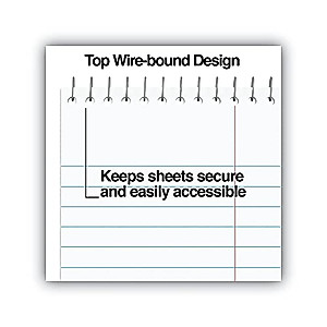 ---Universal 96920 Steno Book, Gregg Rule, 6 x 9, White, 80 Sheets, 6 Pack