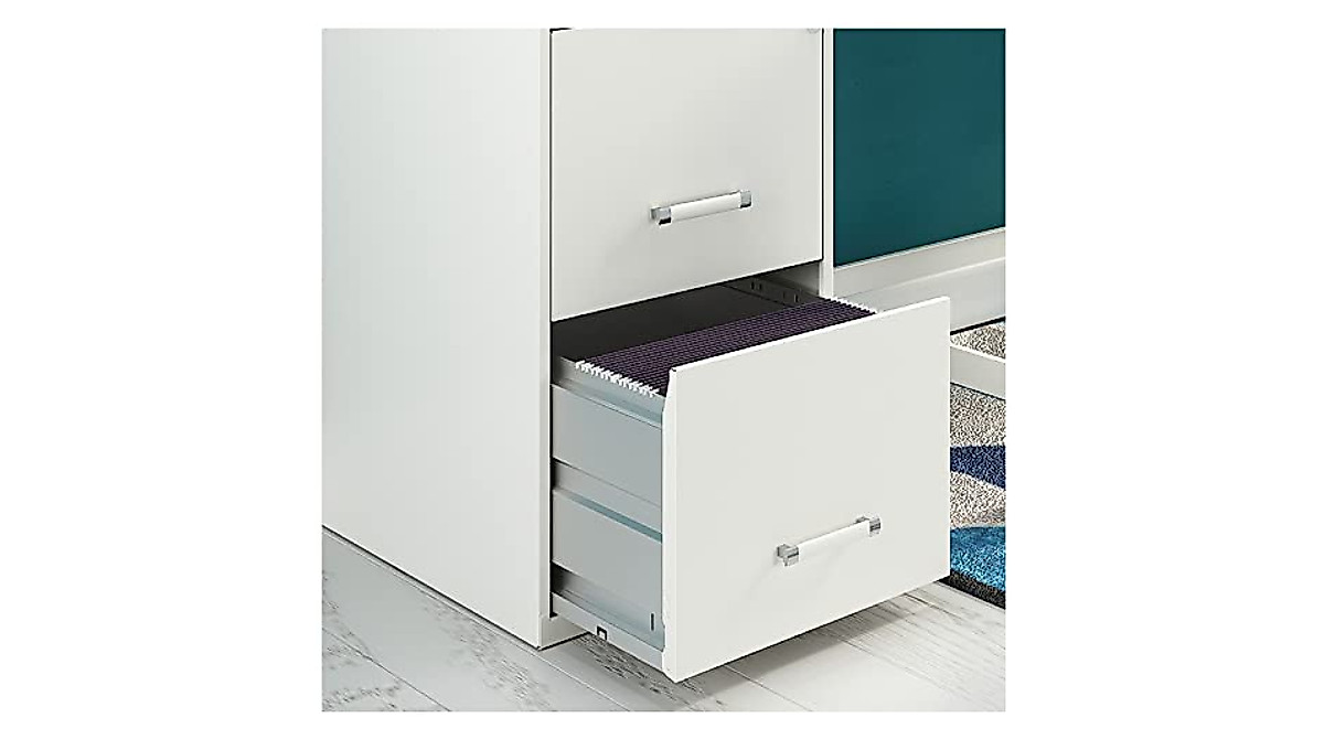 Hirsh Industries 18" D 3-Drawer Metal File Cabinet in Midnight Purple