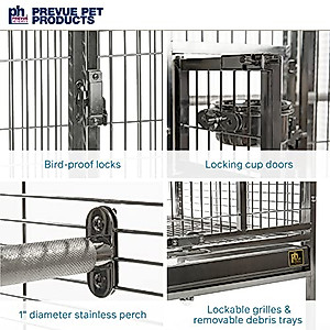 Prevue Pet Products Stainless Steel Play top Bird Cage, Stainless Steel, Medium