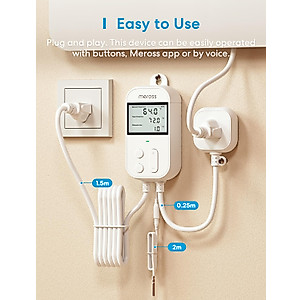 Meross Smart Thermostat for Electric Baseboard & Smart Wi-Fi Temperature Controller Thermostat 15A, Works with Apple Home, Alexa, Google Home, SmartTings with Voice& Remote Control, Power Monitor