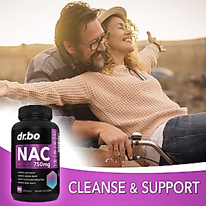 NAC Supplement N-Acetyl Cysteine Pills - 750mg N Acetyl Cysteine Pure Vitamin Capsule - Daily Liver Support Formula for Lung Cleanse Health, Kidney Detox, Brain & Respiratory Supplements - 90 Capsules