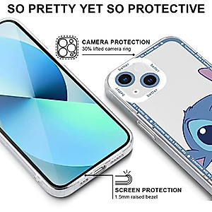 [2 Pack] Cute Phone Case for Apple iPhone 13 Case, Cartoon Kawaii Aesthetic Cover Girls Boys Girly Women Kids Men Cool Unique Design Case Clear Soft TPU Protective Case for iPhone 13 6.1"
