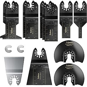 15PCS Universal Oscillating Tool Oscillating Saw Blades, Oscillating Multitool Quick Release Saw Blades for Wood Metal Plastics, Fit Fein Multimaster Porter Cable Bosch Ryobi Dewalt Milwaukee Rockwell