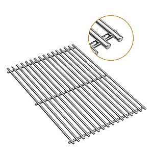 SafBbcue 7639 Stainless Steel Cooking Grates Replacement for Weber E-310 E-320 S-310 Spirit II E-310 SP320 Spirit 700 Series Genesis Silver/Gold B/C 45010001 46510001 7526 7638 7525