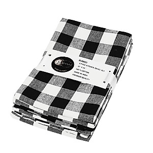 RIANGI Floral Kitchen Towels Yellow Kitchen Towels Set of 6 Yellow Dish Towels for Kitchen,Yellow Kitchen Decor 100% Cotton Size 20x28 Inches - Now Designs Kitchen Towels