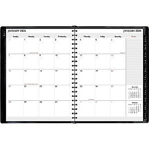 2024 Office Depot® Brand Weekly/Monthly Planner, 8" x 11", Black, January to December 2024, OD710800