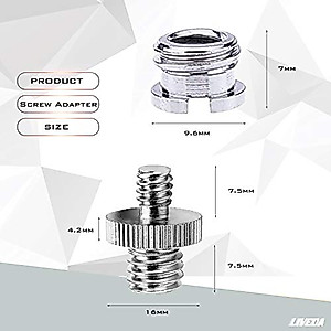 Niewalda 1/4 Inch Male to 3/8 Inch Female Tripod Screw Adapter 3/8 to 1/4 Tripod Adapter Mount Screws, Accessories for Camera/Tripod/Monopod/Light Stand