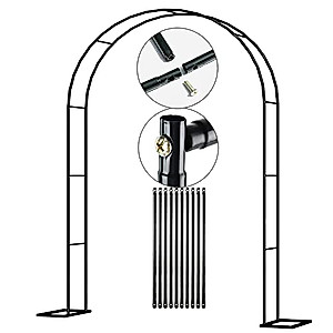 Extra Wide Garden Arch Trellis Rose Flower Arch Wedding Archway Frame Arbour Decorative for Vines Lights Vegetables Archway Entrance Elegant Decorations DIY Width Size (Color : White, Size : 47" X 1