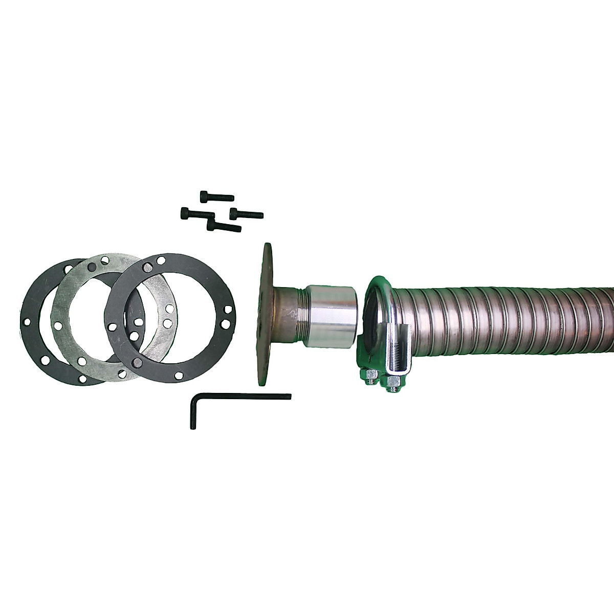 Innovative Generator Solutions GenExhaust for Champion #90 3hole or 4hole 1-1/2" galv Steel tubing 1' Long