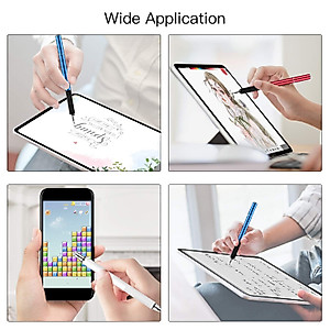 Waysse 3 Stylus Pens for Touch Screens, Capacitive Pen High Sensitivity & Fine Point, Universal Stylus with Clear Disc for iPhone X/8/8plus iPad/iPad Pro/iPad Mini and All Capacitive Touch Screens