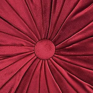 Lush Decor Decorative Pillow, 15" Round, Red