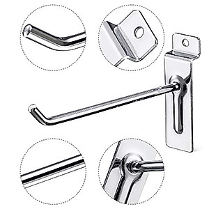 Polmart 6" Heavy Duty Slatwall Panel Hooks - Pack of 96 (6-inch)