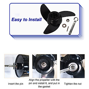 trolling Motor 24v 100 Lbs Thrust Boat Motors with Adjustable Handle, Inflatable Boat Fishing Boat Dinghy Kayak Outboard Motor, Saltwater Boat Motor