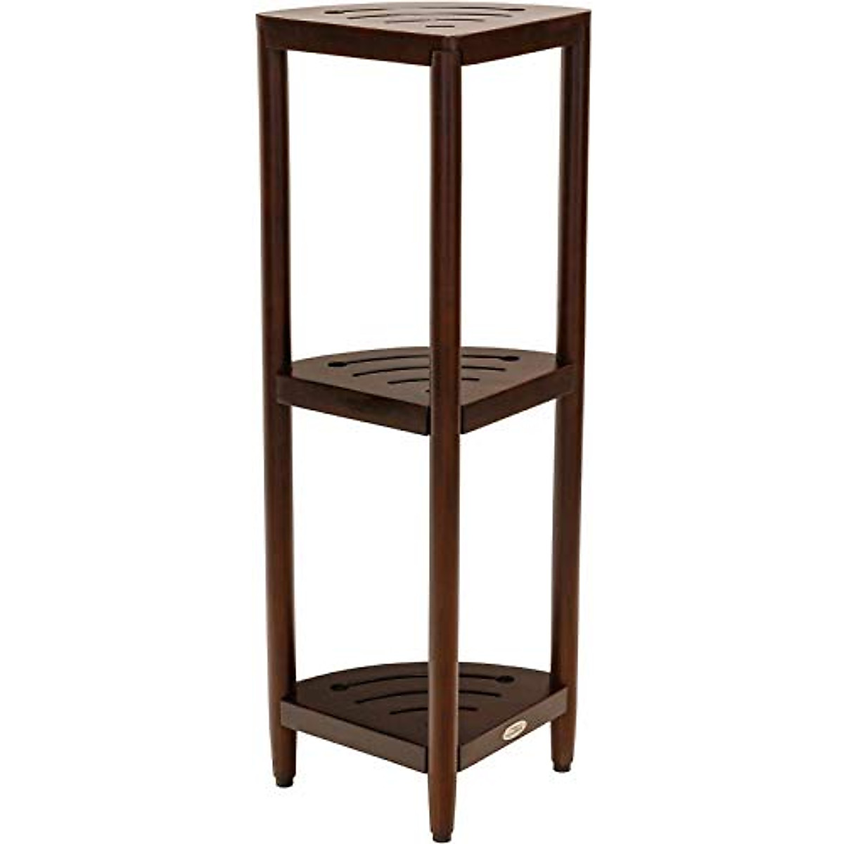 AquaTeak Kai Mocha Corner Teak Bath Shelf
