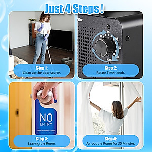 HHGM 48,000mg/h High Capacity Ozone Machine Generator, Commercial Industrial Quartz Tube Air Purifier, Ionizer & Deodorizer Ozone Odor Eliminator Suitable for Home, Car, Basements, Pets, Smoke, Farms