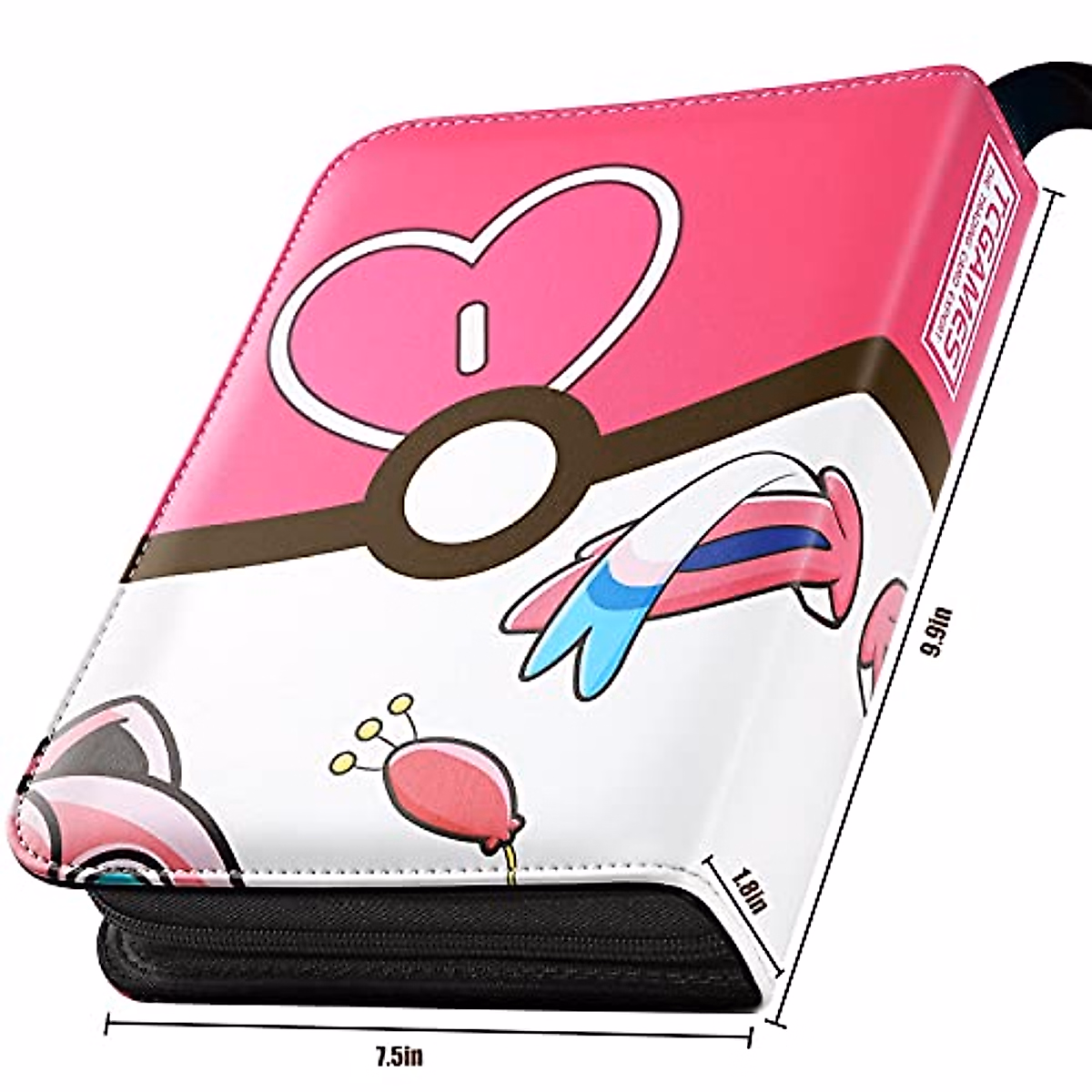 Tcgames Card Binder 4-Pocket, 440 Pockets Card Holder with 55 Sleeves Pink