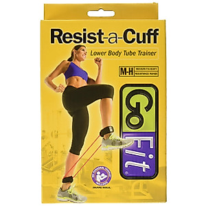 GoFit Resist-a-Cuff - Adjustable Ankle Cuffs, Green, Light to Medium, GF-Cuff-L-M