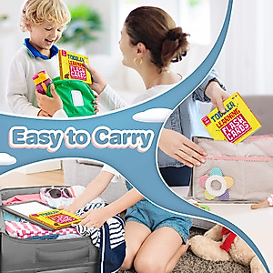 Flash Cards for Toddlers 1 2 3 4 Years, Alphabet Flash Cards with 58 Cards Colors Shapes Numbers Animals and Alphabet for Toddler Learning Activities