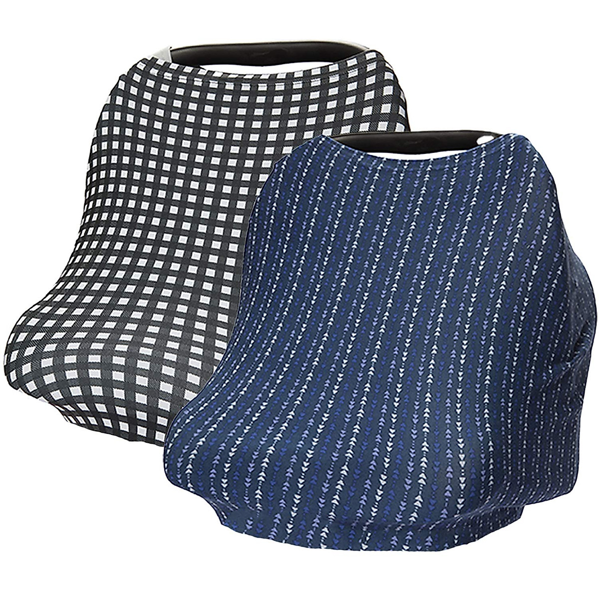 Simple Being Baby Car Seat Canopy Covers (2 Pack) for Newborns, Soft and Stretchy Covers for Moms (Geometrics)