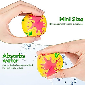 Lenwen 150 Pack 2" Water Balls for Pool, Reusable Water Bomb Balls Mini Water Balls Fun Pool Toys for Outdoor Water Activities Pool Beach Party Favors Summer Beach Water Fight Games