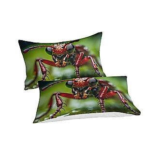 EVMILA Ants Comforter Covers Duvet Cover Quilt Cover 3D Print Insects for Teens and Adults with Pillow Cases with Zipper Closure Soft Microfiber Bedding Set 3 Pieces Full（203x228cm）