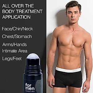 Seroflora For Men Razor Bumps Solution - Ingrown Hair Treatment for Men - Razor Bump Treatment for After Shave & Waxing - Roll-On for Face, Legs, Body (3.5floz)